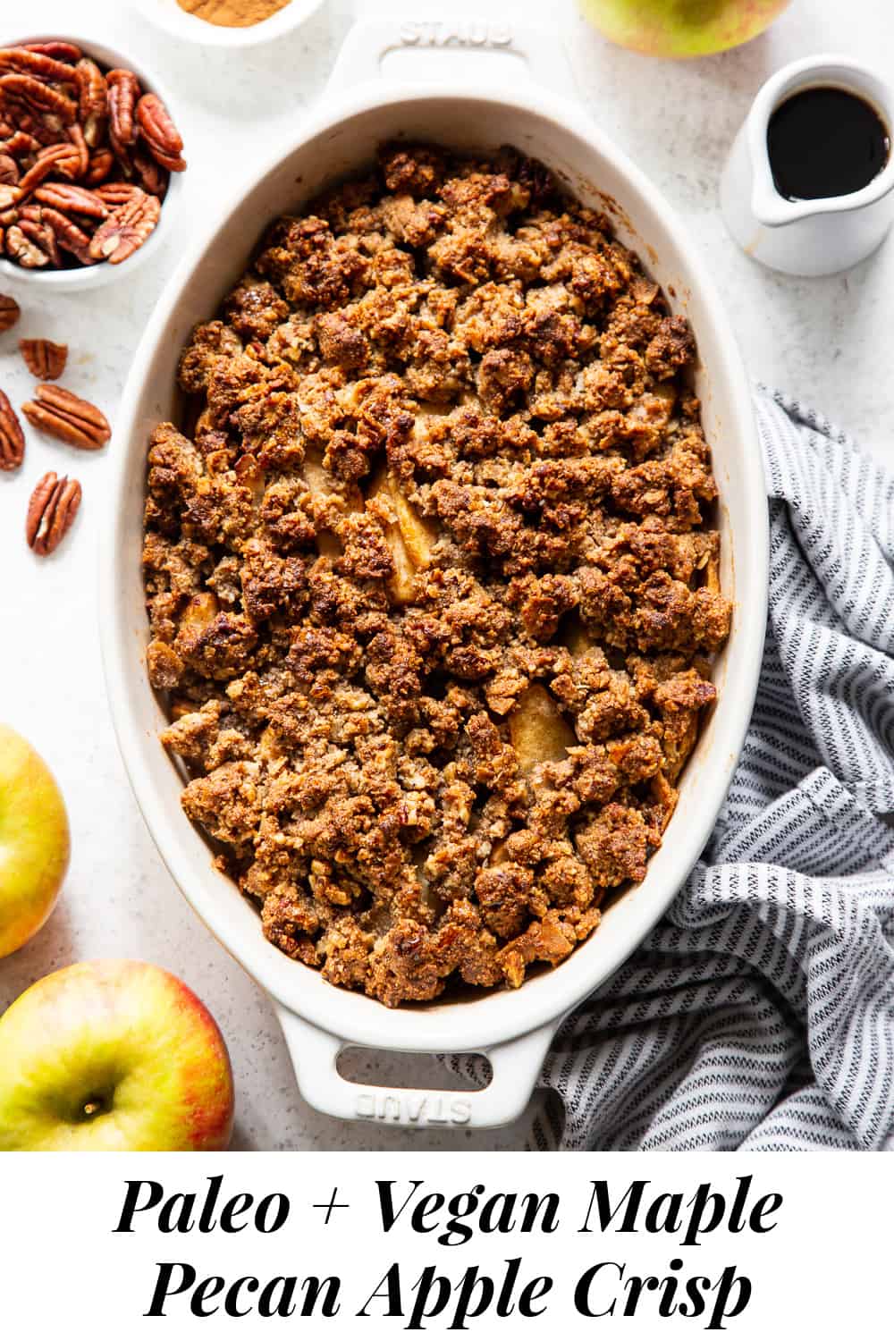 Paleo Maple Pecan Apple Crisp {Vegan} | Paleo Running Momma