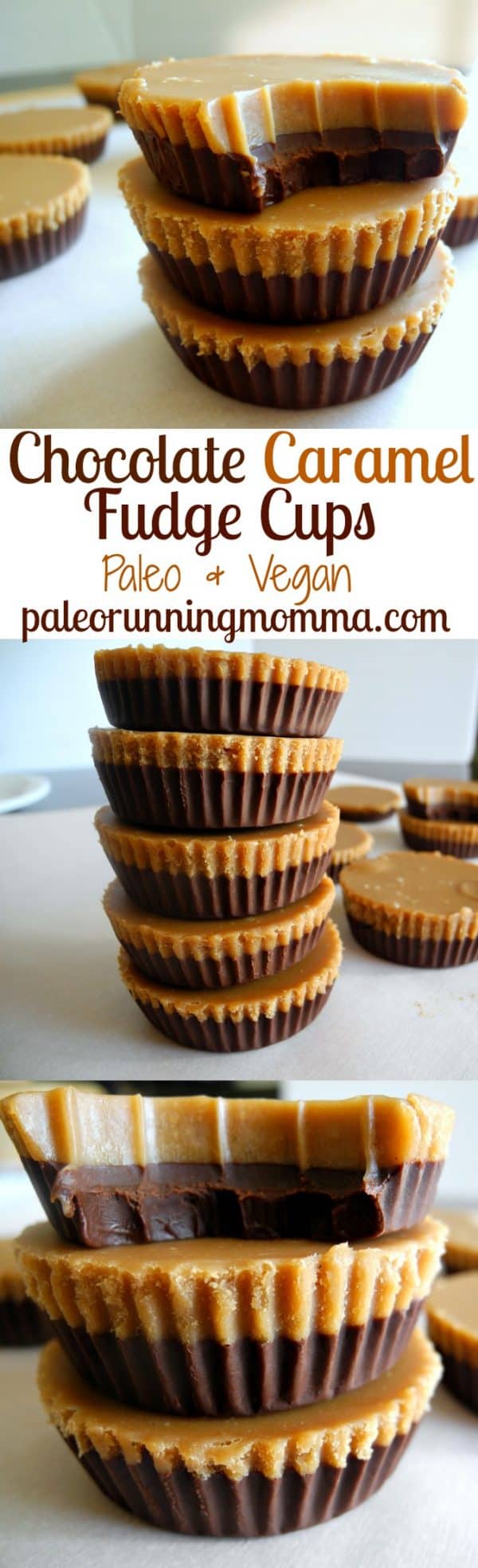 Chocolate Caramel Fudge Cups {Paleo & Vegan}