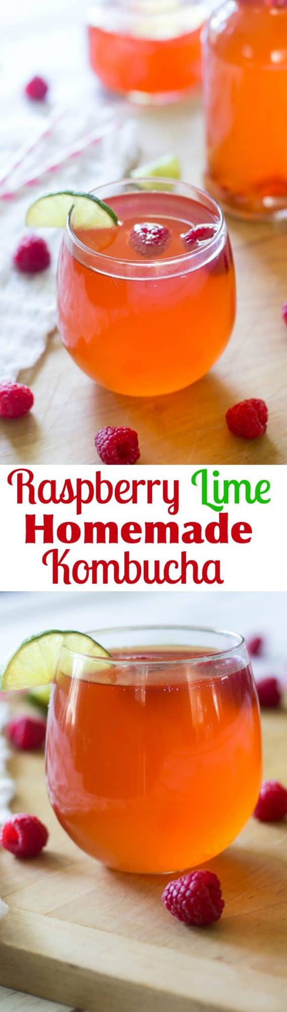 Raspberry Lime Homemade Kombucha {Whole30}
