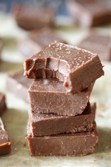 Salted Dark Chocolate Tahini Fudge {Paleo & Vegan}