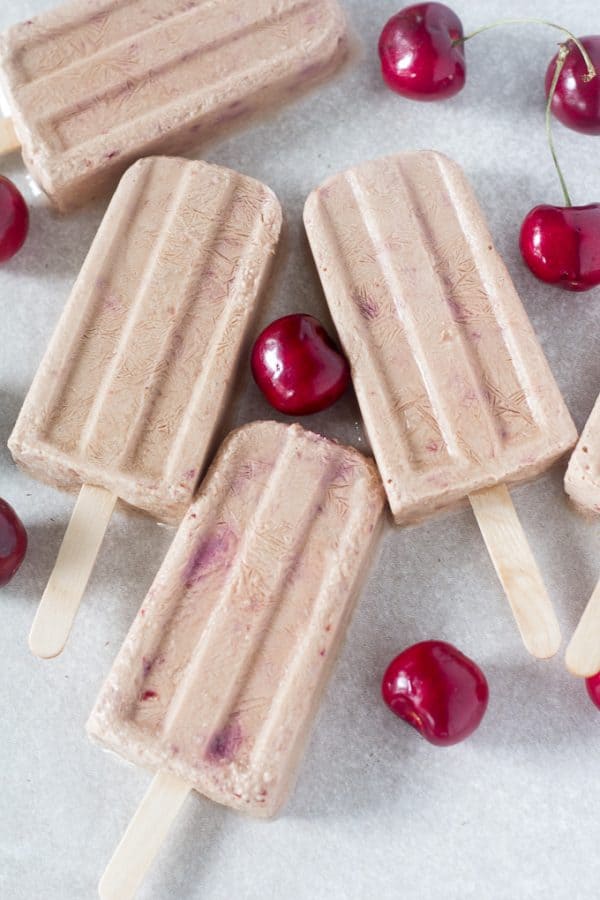 Cherry Vanilla Popsicles {Paleo & Vegan}