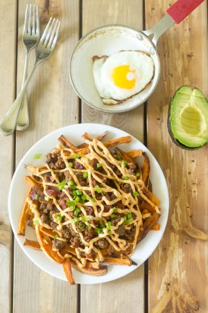 Loaded Chili Sweet Potato Fries {Paleo & Whole30}