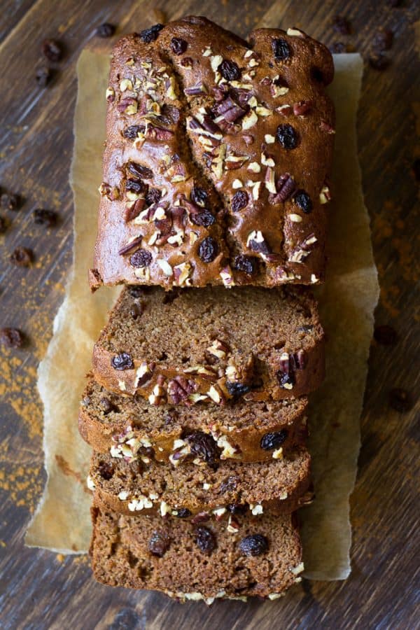 Cinnamon Raisin Paleo Breakfast Bread {Gluten Free, Dairy Free}