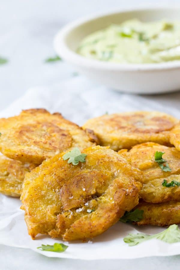 Paleo Tostones with Avocado Ranch Dip {Whole30}
