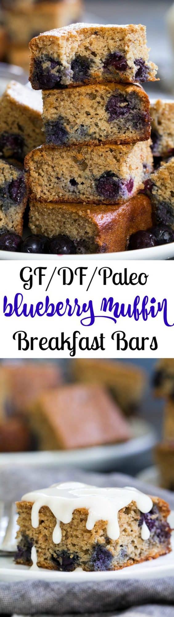 Paleo Blueberry Muffin Breakfast Bars - The Paleo Running Momma