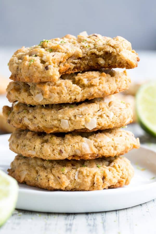 Chewy Lime Coconut Cookies {Paleo, Vegan} - The Paleo Running Momma