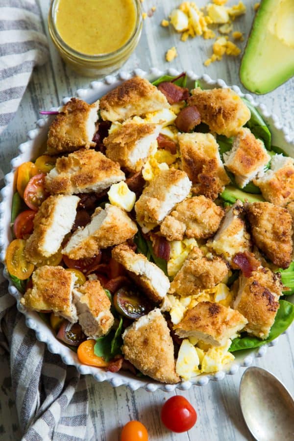 Crispy Kylling salat med honning sennep Dressing {Paleo, Hele30 ...