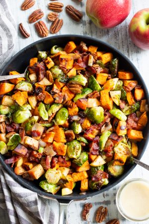 Harvest Hash with Bacon and Apple Vinaigrette {Paleo, Whole30}
