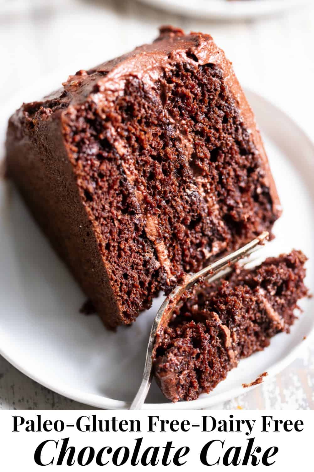 Paleo Chocolate Cake with Chocolate "Buttercream" Frosting {GF, DF}