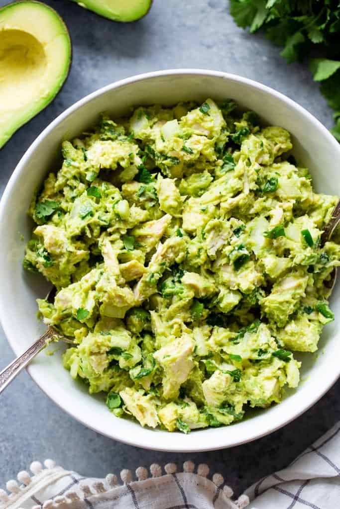 Guacamole Chicken Salad {Paleo, Whole30, Keto}