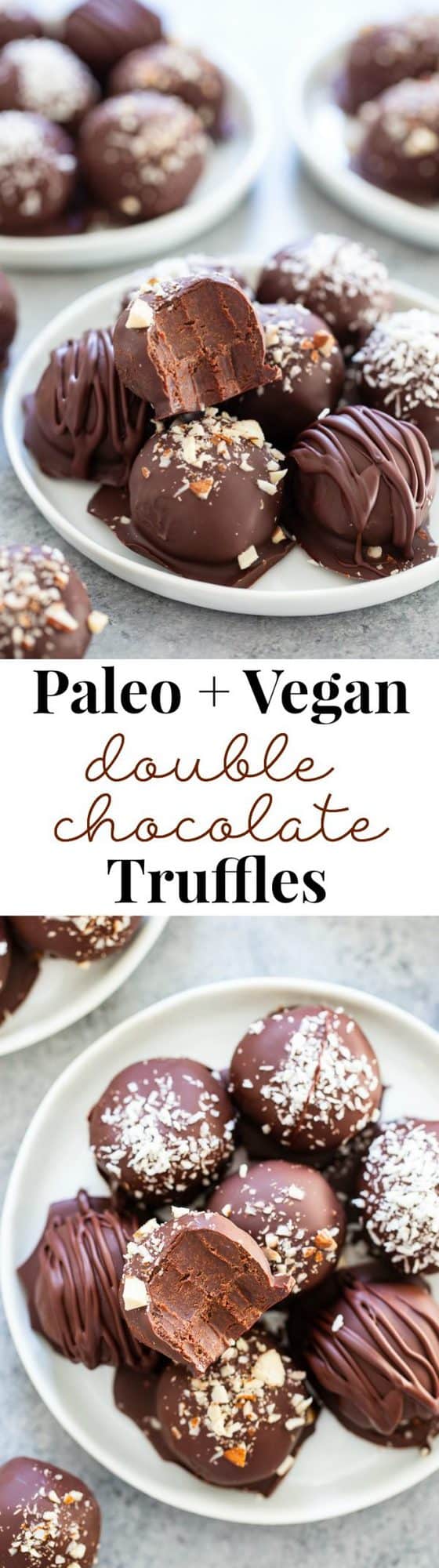 Double Chocolate Truffles {Paleo, Vegan} - The Paleo Running Momma