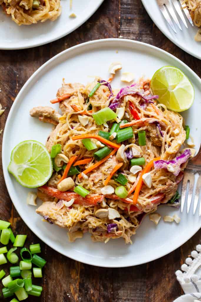 Spaghetti Squash Pad Thai with Chicken {Paleo, Whole30}