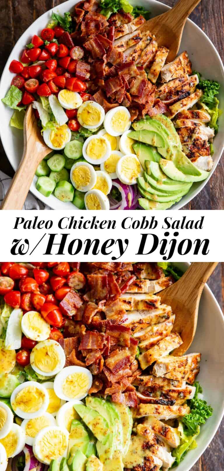 Grilled Chicken Cobb Salad with Honey Dijon {Paleo}