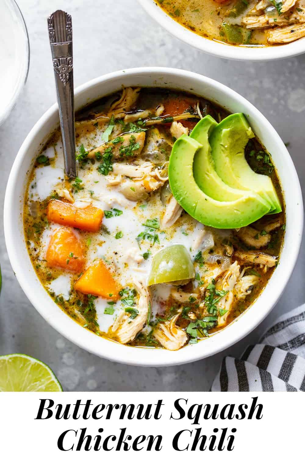 Butternut Squash Chicken Chili {Paleo, Whole30}