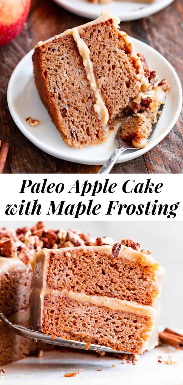 Apple Cake with Maple Cream Cheese Frosting {Paleo}