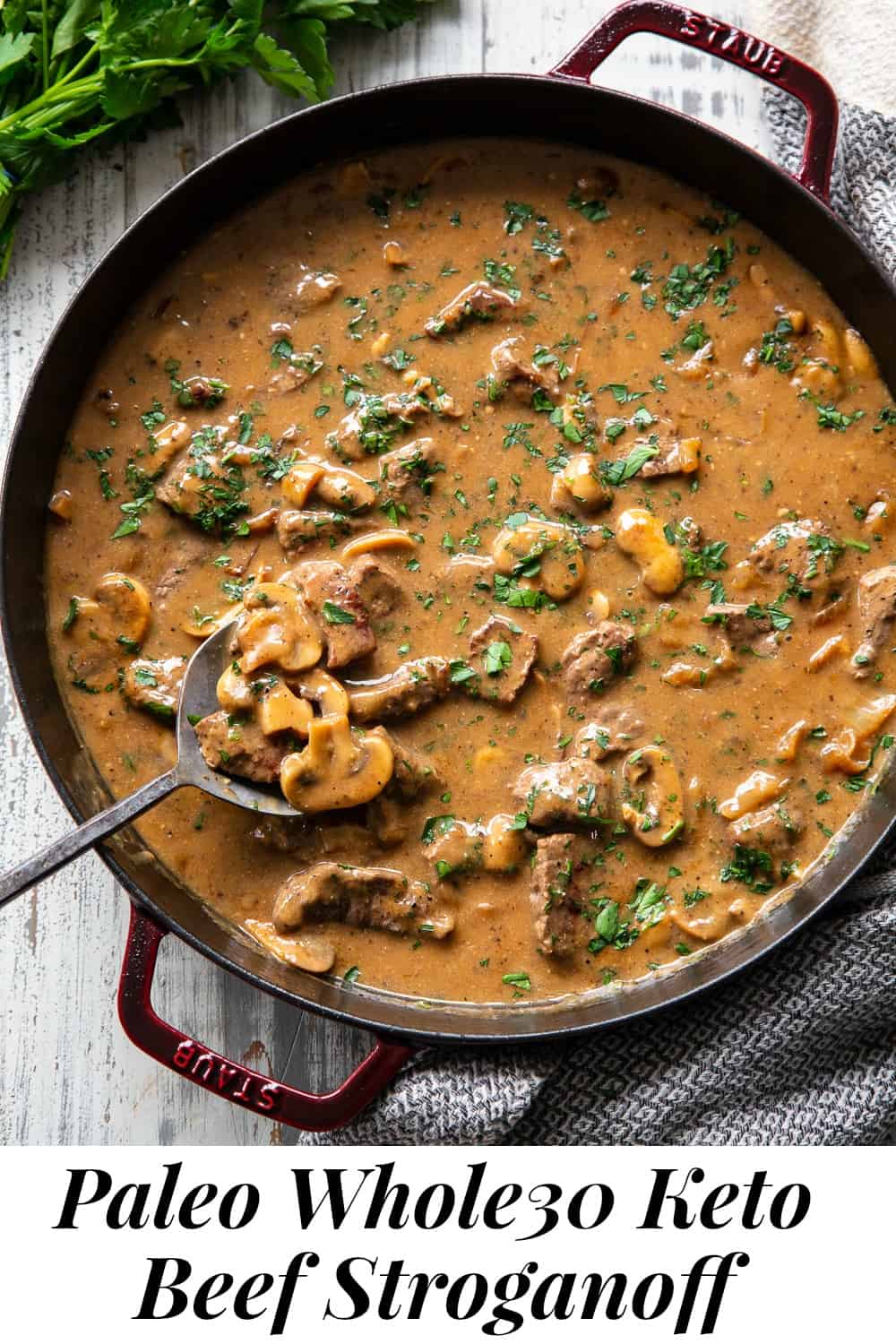 Paleo Beef Stroganoff {Whole30, Keto} - The Paleo Running Momma