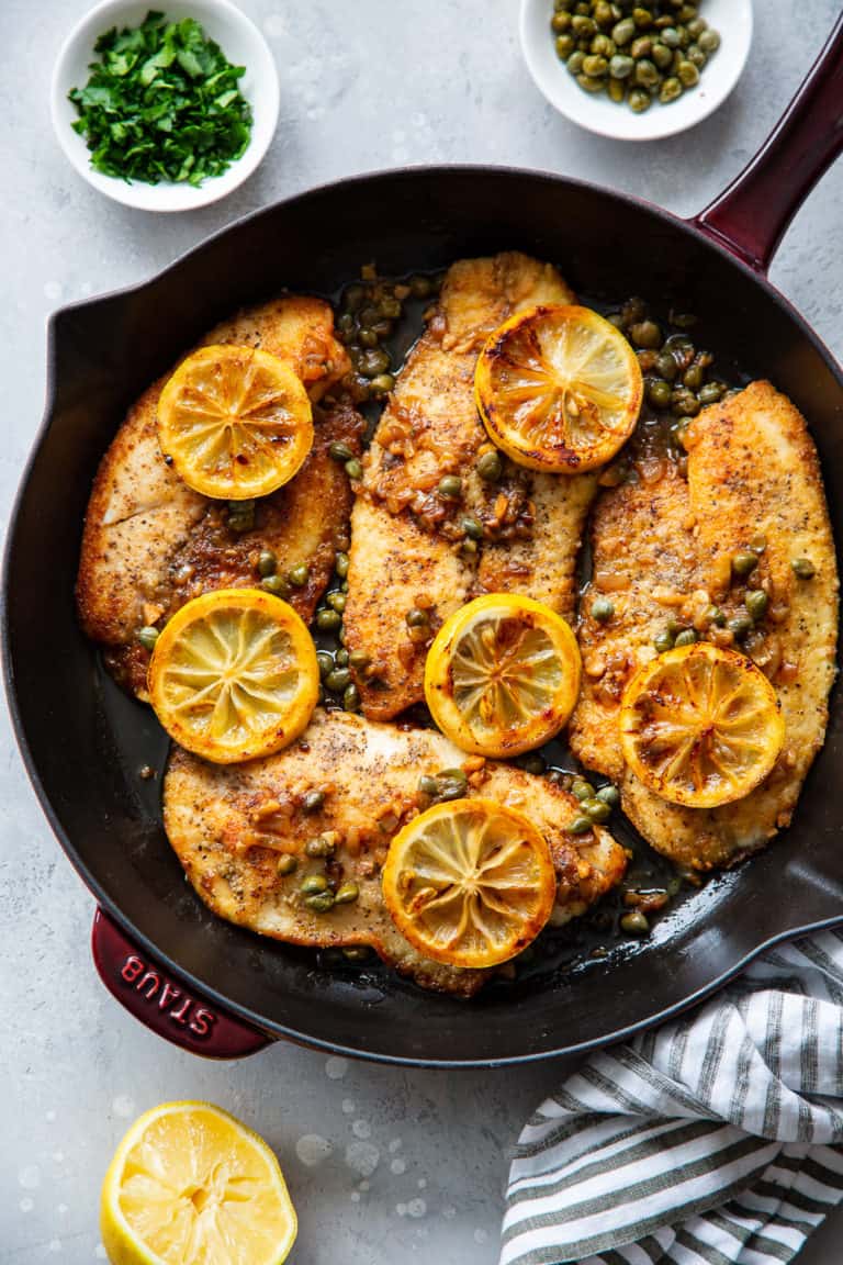 Paleo Fish Piccata {Whole30, Keto} - The Paleo Running Momma