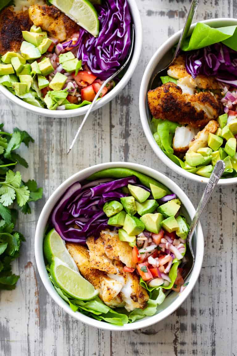 Easy Fish Taco Bowls {Paleo, Whole30, Keto} The Paleo Running Momma