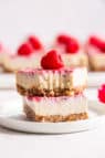 No-Bake Raspberry Cheesecake Bars {Paleo, Vegan}