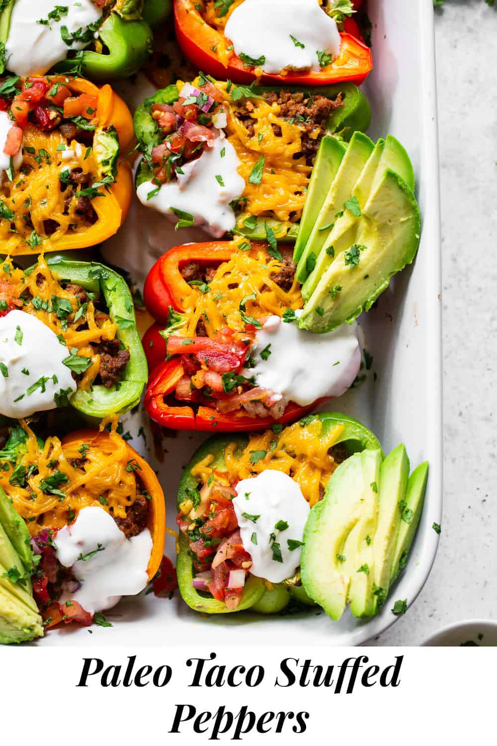 Taco Stuffed Peppers {Paleo, Keto} - The Paleo Running Momma
