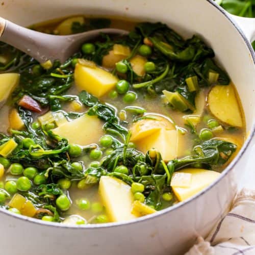 Simple Spring Greens Soup {Paleo, Whole30, Vegan}