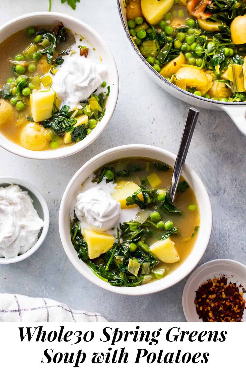 Simple Spring Greens Soup {Paleo, Whole30, Vegan}