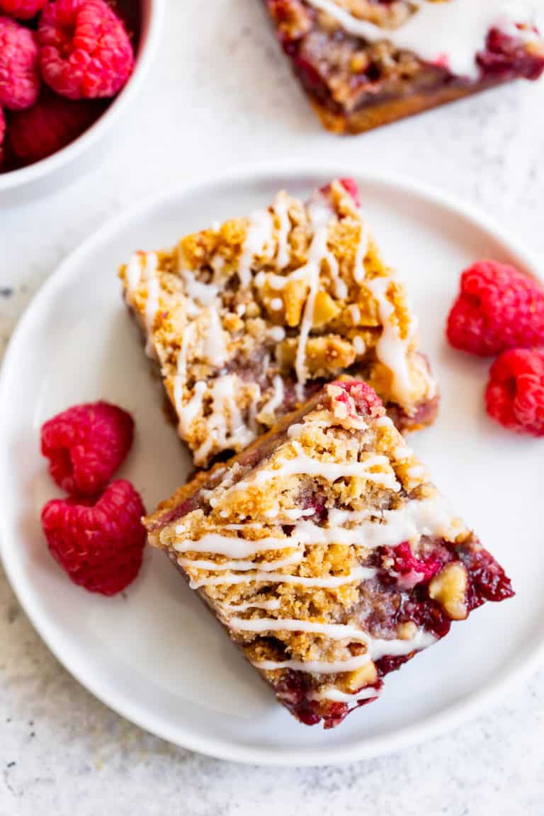 Raspberry Streusel Bars {Paleo, Vegan} - The Paleo Running Momma
