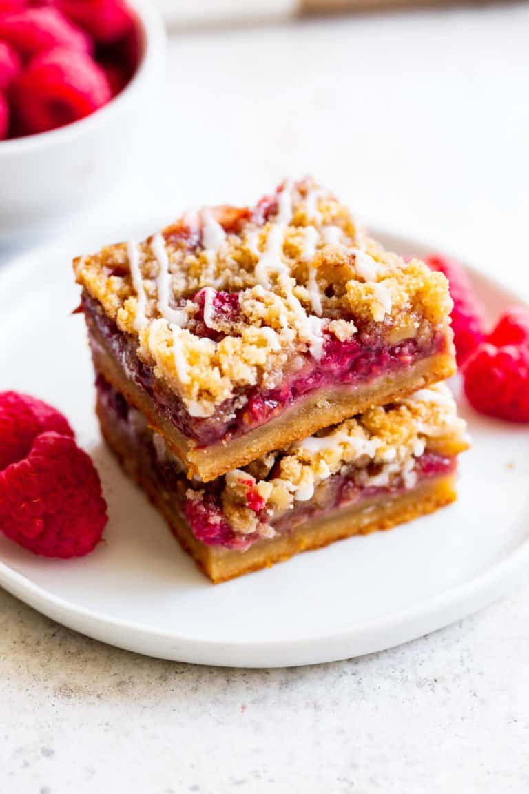 Raspberry Streusel Bars {Paleo, Vegan} - The Paleo Running Momma