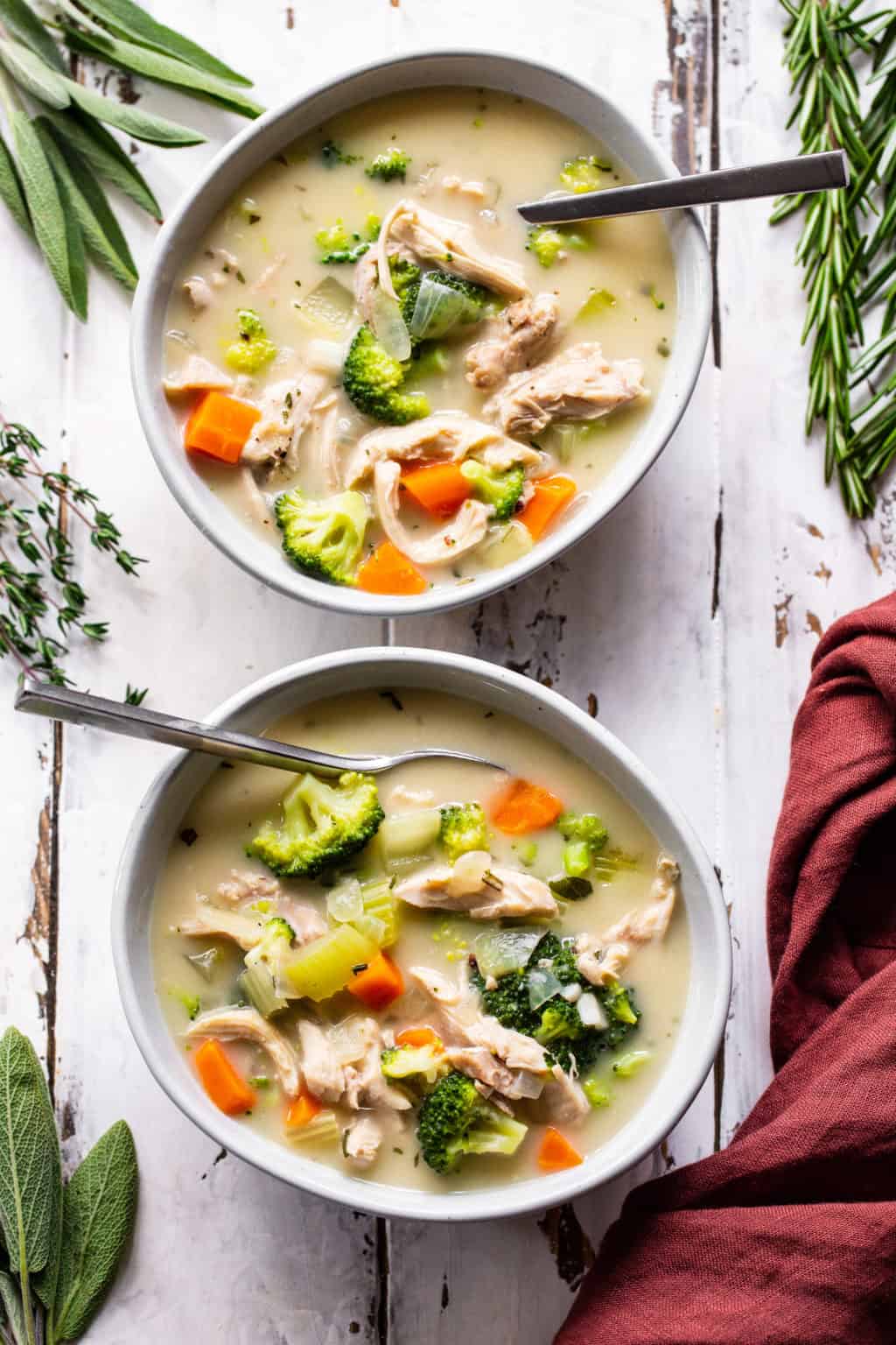 Creamy Chicken and Broccoli Soup {Paleo, Whole30}