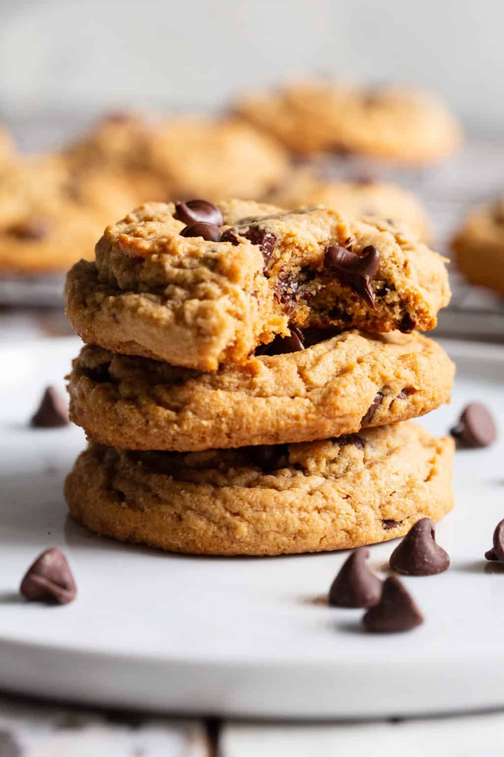 Peanut Butter Chocolate Chip Cookies {Grain Free, Gluten Free} - The ...