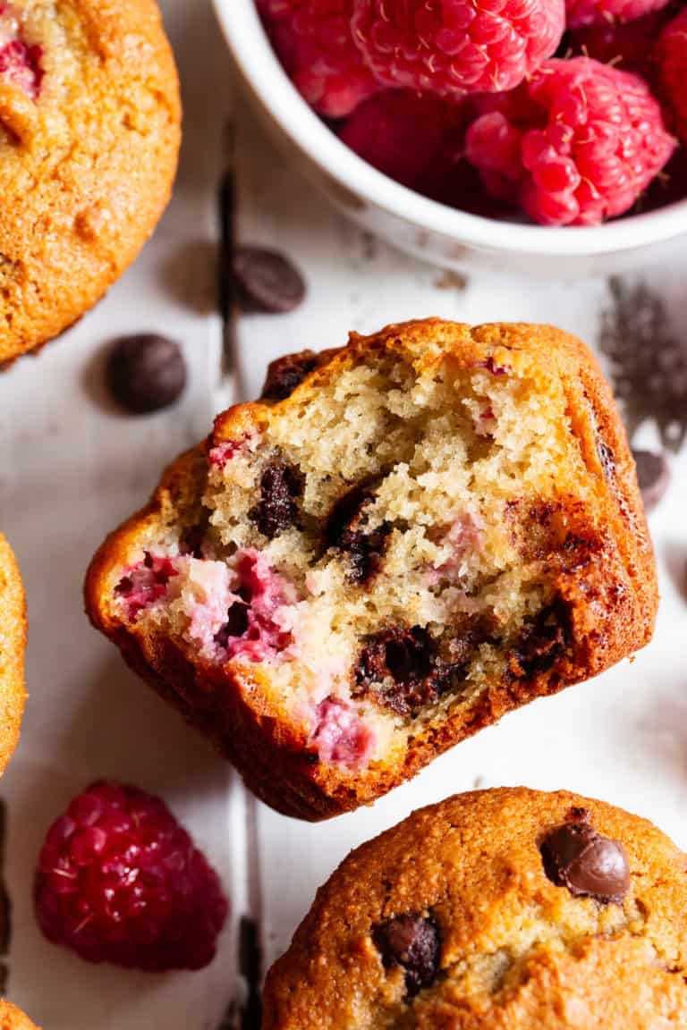Raspberry Chocolate Chip Muffins {Paleo, Gluten Free} - The Paleo ...