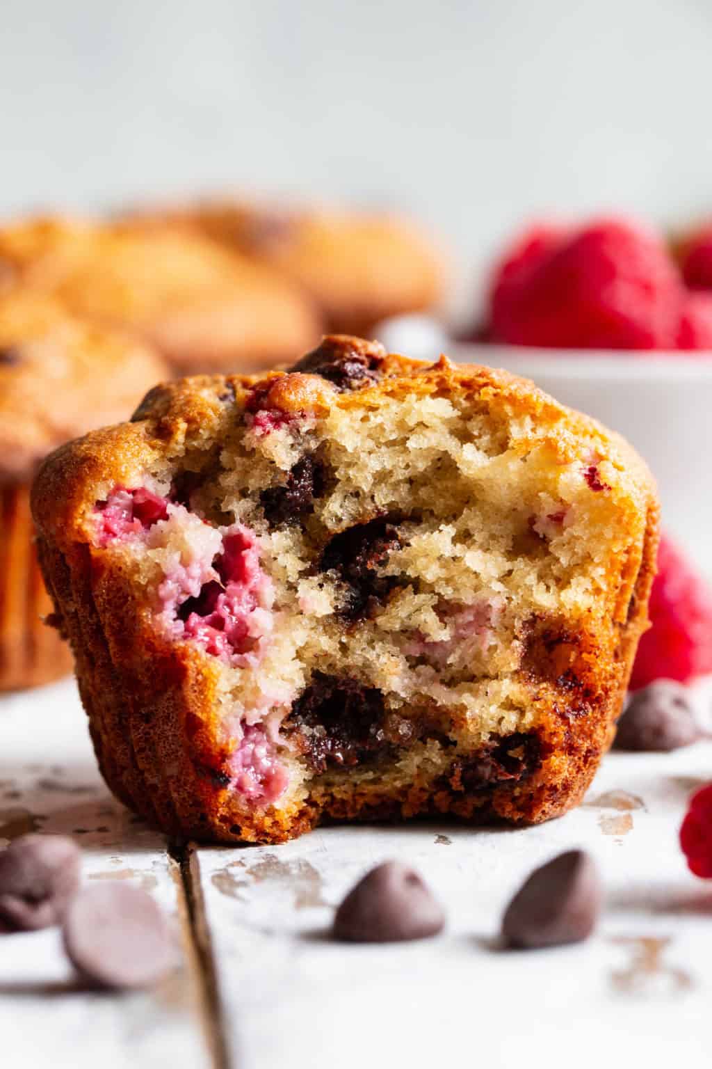 Raspberry Chocolate Chip Muffins {Paleo, Gluten Free} - The Paleo ...