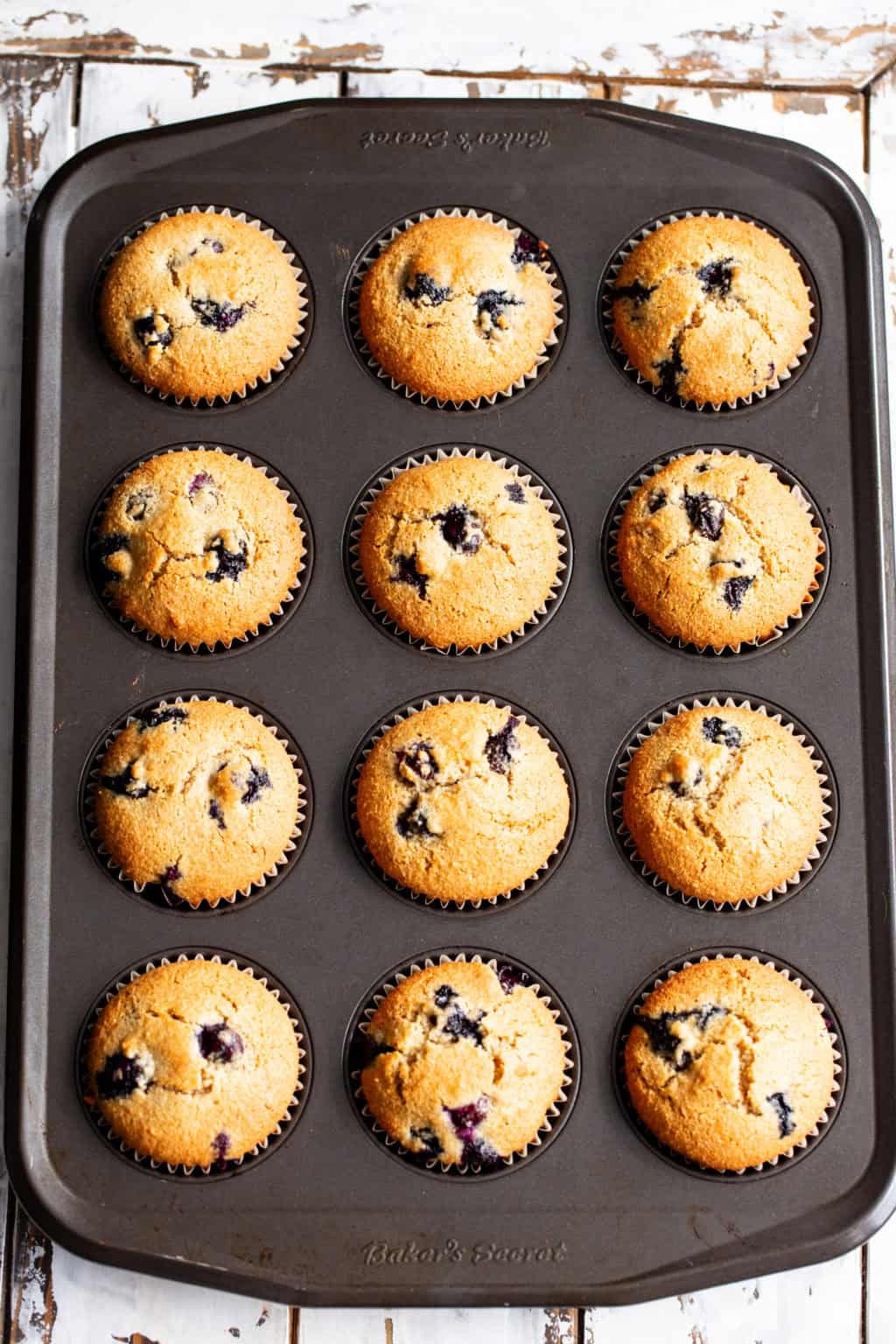 One Bowl Paleo Blueberry Muffins {Easy Almond Flour Recipe} - The Paleo ...