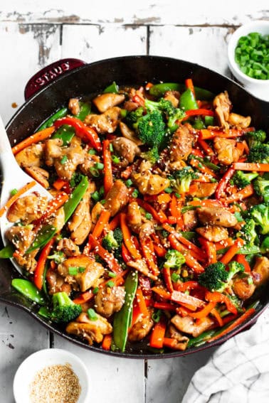 Honey Garlic Chicken Stir Fry (Healthy, Easy Weeknight Dinner) - The ...