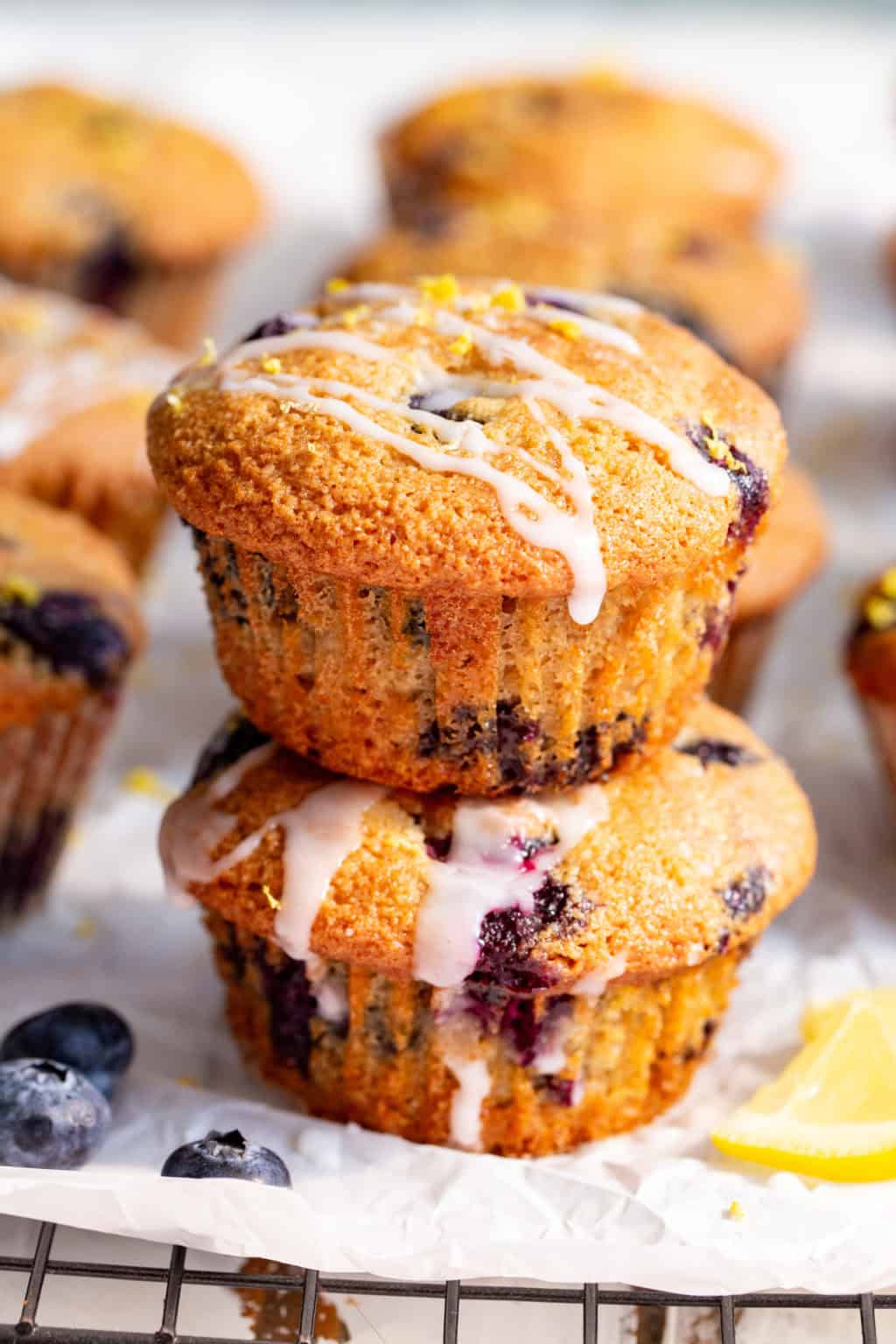 Almond Flour Lemon Blueberry Muffins (Paleo, Soft & Moist) - The Paleo ...