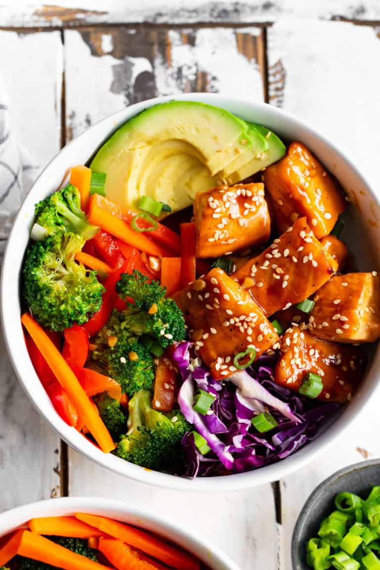 Teriyaki Salmon Bowls (Easy Salmon Rice Bowl Recipe) - The Paleo ...